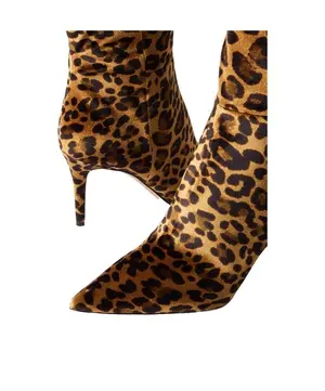 GIANVITO ROSSI Leopard Print Stiletto Boots