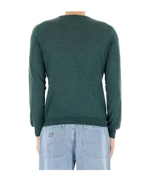 GRAN SASSO Round Neck Long Sleeve Jumper - Blue