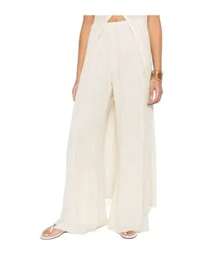 FORTE_FORTE Textured Wide-leg Trousers - White