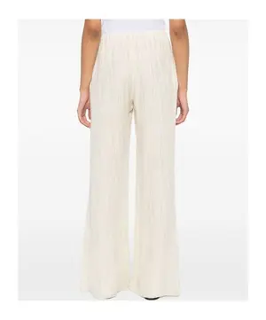 FORTE_FORTE Textured Wide-leg Trousers - White