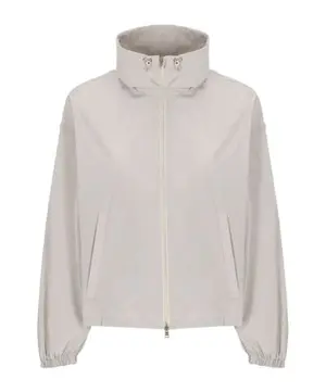 Herno Drawstring Zip-up Jacket - Light Grey