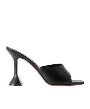 Amina Muaddi Lupita Leather Mules - Black