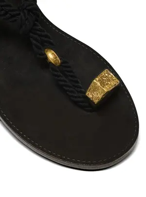 Balmain Flat Tie Sandals