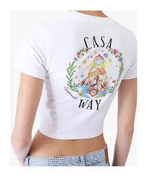 Casablanca Casa Way Cropped T-shirt