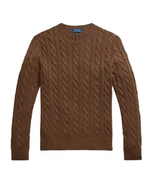 Polo Ralph Lauren Cable-knit Crew Neck Sweater - Brown