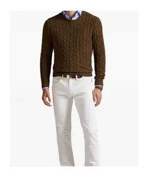 Polo Ralph Lauren Cable-knit Crew Neck Sweater - Brown