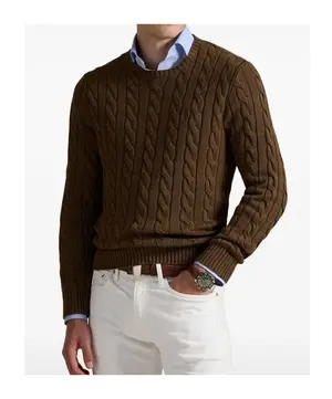 Polo Ralph Lauren Cable-knit Crew Neck Sweater - Brown