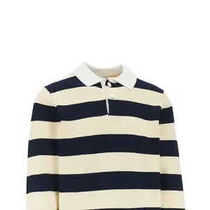 Aspesi Striped Polo Shirt - Black