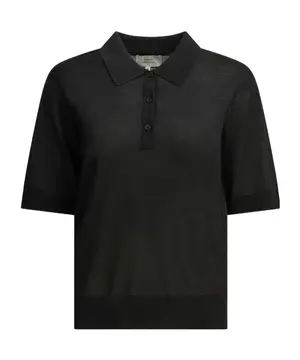 Loulou De Saison Migo Fluid Cashmere Polo - Black