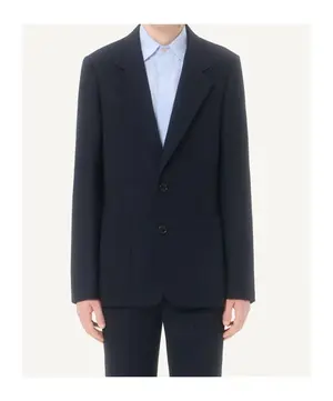 Valentino Garavani Single-breasted Natté Wool Jacket