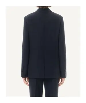 Valentino Garavani Single-breasted Natté Wool Jacket