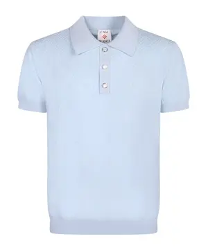 Casablanca Monogram Knit Polo Shirt