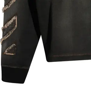 Off-White Distressed Detail Drawstring Hoodie