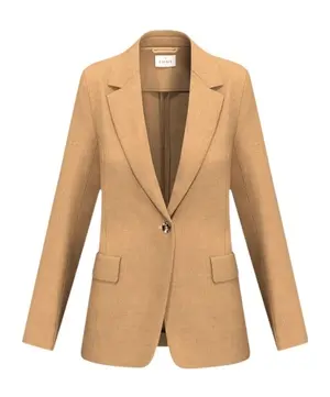 Marella Washed Linen Single-breasted Blazer