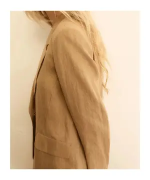 Marella Washed Linen Single-breasted Blazer