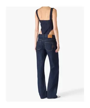Casablanca Logo Embroidered Baggy Jeans