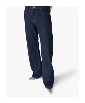 Casablanca Logo Embroidered Baggy Jeans