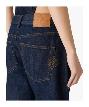 Casablanca Logo Embroidered Baggy Jeans