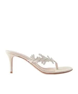 GIANVITO ROSSI Coral Detail Thong Sandals - Nude