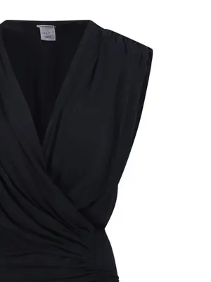 AMAZUIN Meghan Draped Maxi Dress - Black