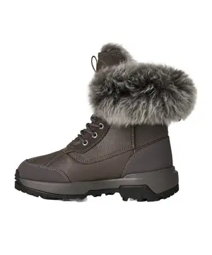 UGG Adirondack Lace-up Boots With Sheepskin Cuff - Charcoal