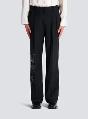 Balmain Embellished Wool Trousers