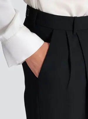 Balmain Embellished Wool Trousers