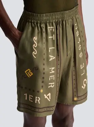 Balmain Graphic Print Shorts