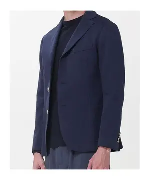 Eleventy Button Blazer - Blue