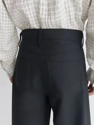 Séfr Curved Leg Trousers With Belt Loops