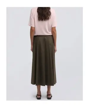 Aspesi Pleated Stretch Poplin Skirt