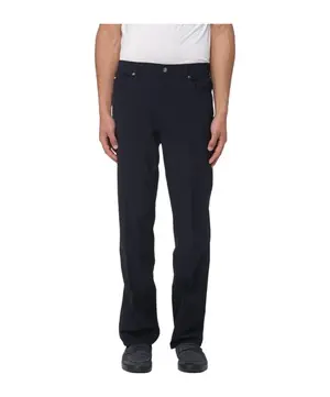 Emporio Armani Logo-patch Tailored Trousers - Black