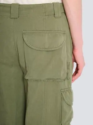 Balmain Stamp Cargo Pants - Green