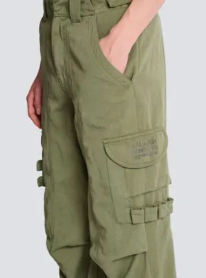Balmain Stamp Cargo Pants - Green