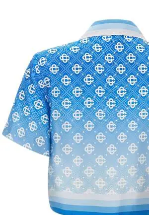 Casablanca Knotted Cropped Shirt
