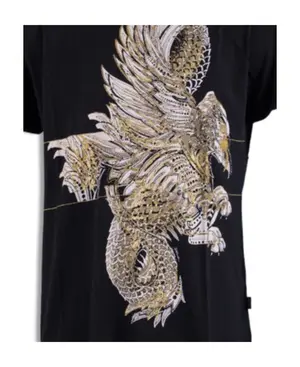 Just Cavalli Logo Printed T-shirt - Black