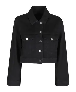 DONDUP Long-sleeved Denim Jacket - Black