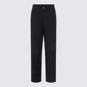 TWINSET Embroidered Wide Leg Trousers With Elasticated Waistband