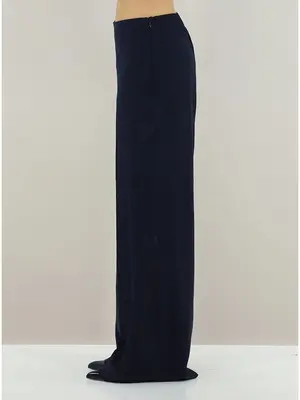 TWINSET Embroidered Wide Leg Trousers With Elasticated Waistband