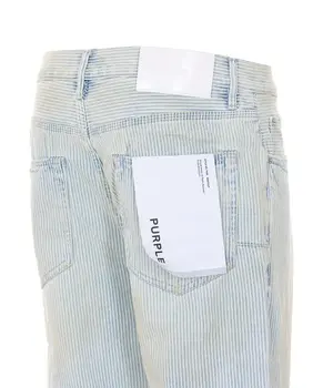 PURPLE BRAND Distressed Striped Jeans