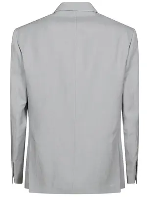 Eleventy Double-breasted Patch-pocket Blazer - Gray