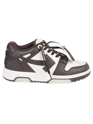 Off-White Out Of Office Round Toe Lace-up Sneakers - Black