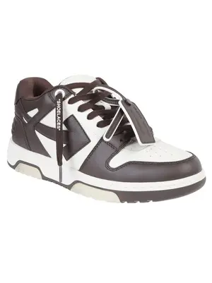 Off-White Out Of Office Round Toe Lace-up Sneakers - Black
