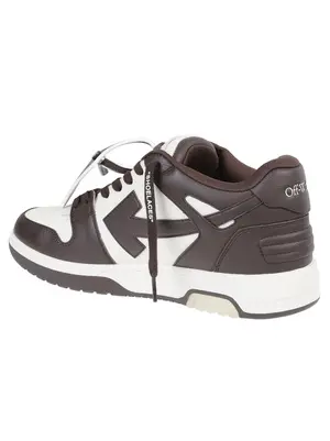 Off-White Out Of Office Round Toe Lace-up Sneakers - Black