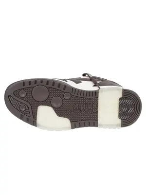 Off-White Out Of Office Round Toe Lace-up Sneakers - Black