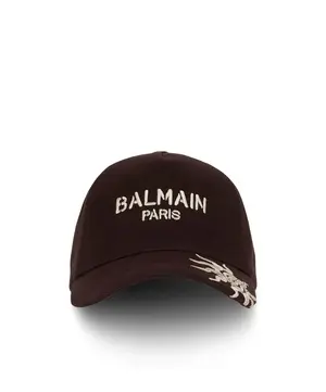Balmain Embroidered Logo Baseball Cap - Brown