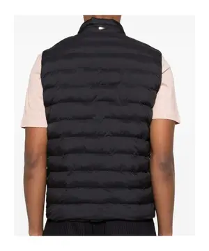 Herno Quilted High Neck Vest - Black