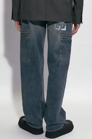 Givenchy Pocket Detailed Straight Leg Jeans - Medium Blue