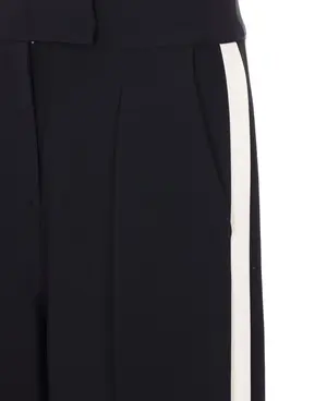 Patrizia Pepe Wide-leg Pants With Side Stripe Detail