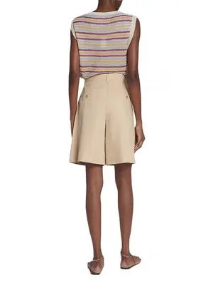 Max Mara Cuba Pleated Bermuda Shorts